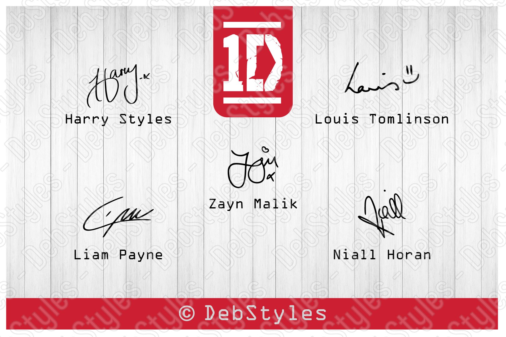 One Direction SVG Logo 5 Autographs SVG PNG | Etsy