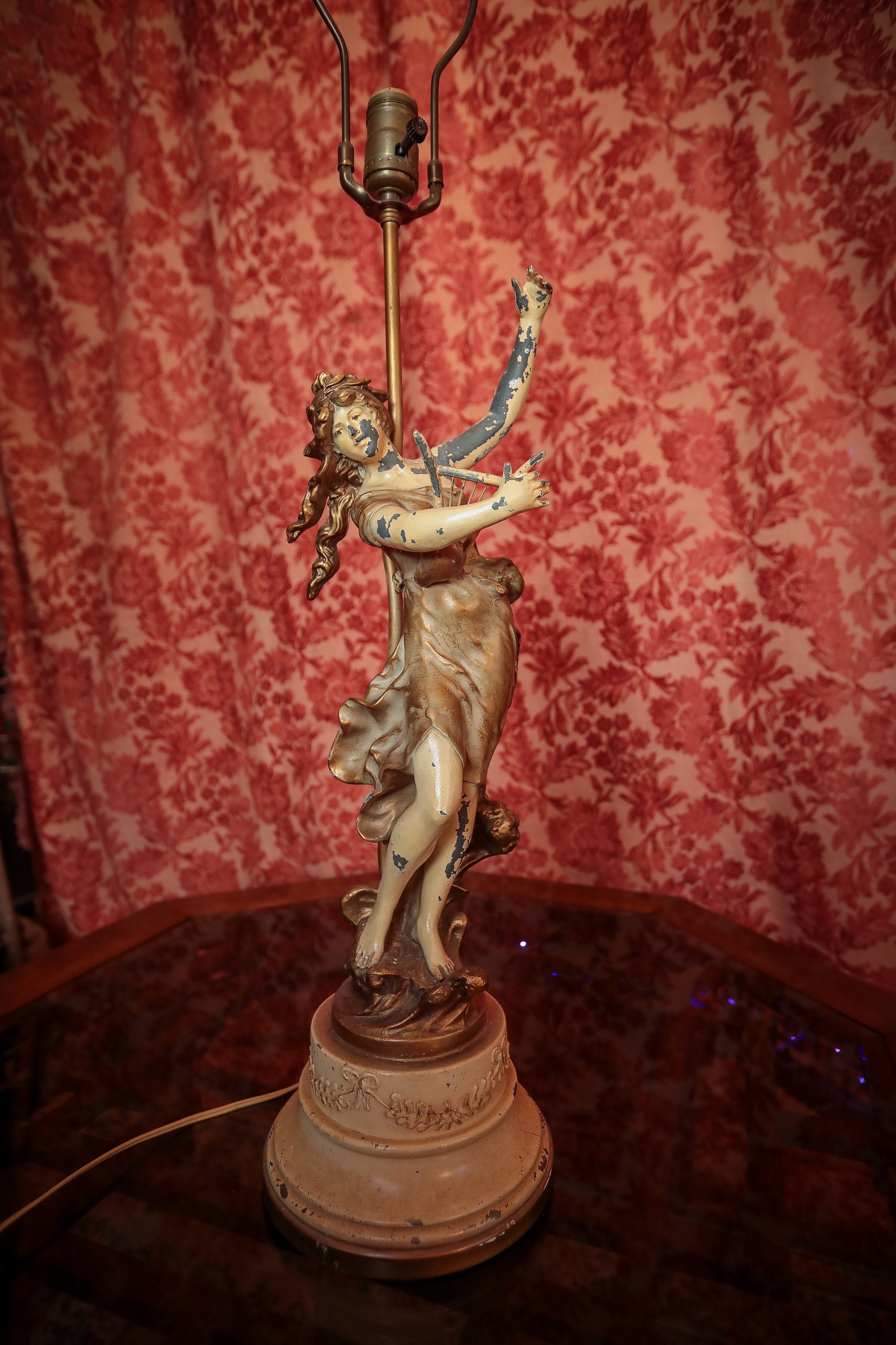 Louis Auguste Moreau 20 Spelter Electric Art Nouveau Figural Lamp - Etsy