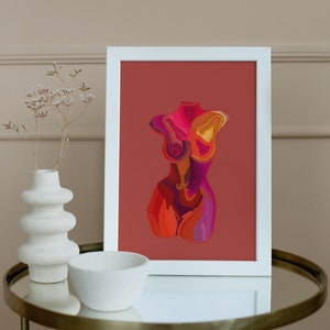 Abstract Female Body Wall Art Print - Feminine Modern Art - Women ...
