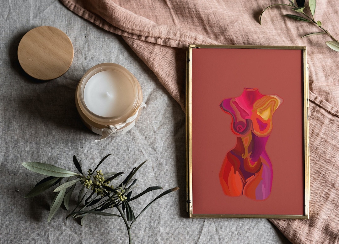 Abstract Female Body Wall Art Print - Feminine Modern Art - Women ...