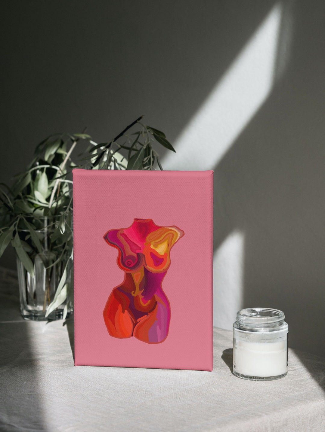 Abstract Female Body Wall Art Print - Feminine Modern Art - Women ...
