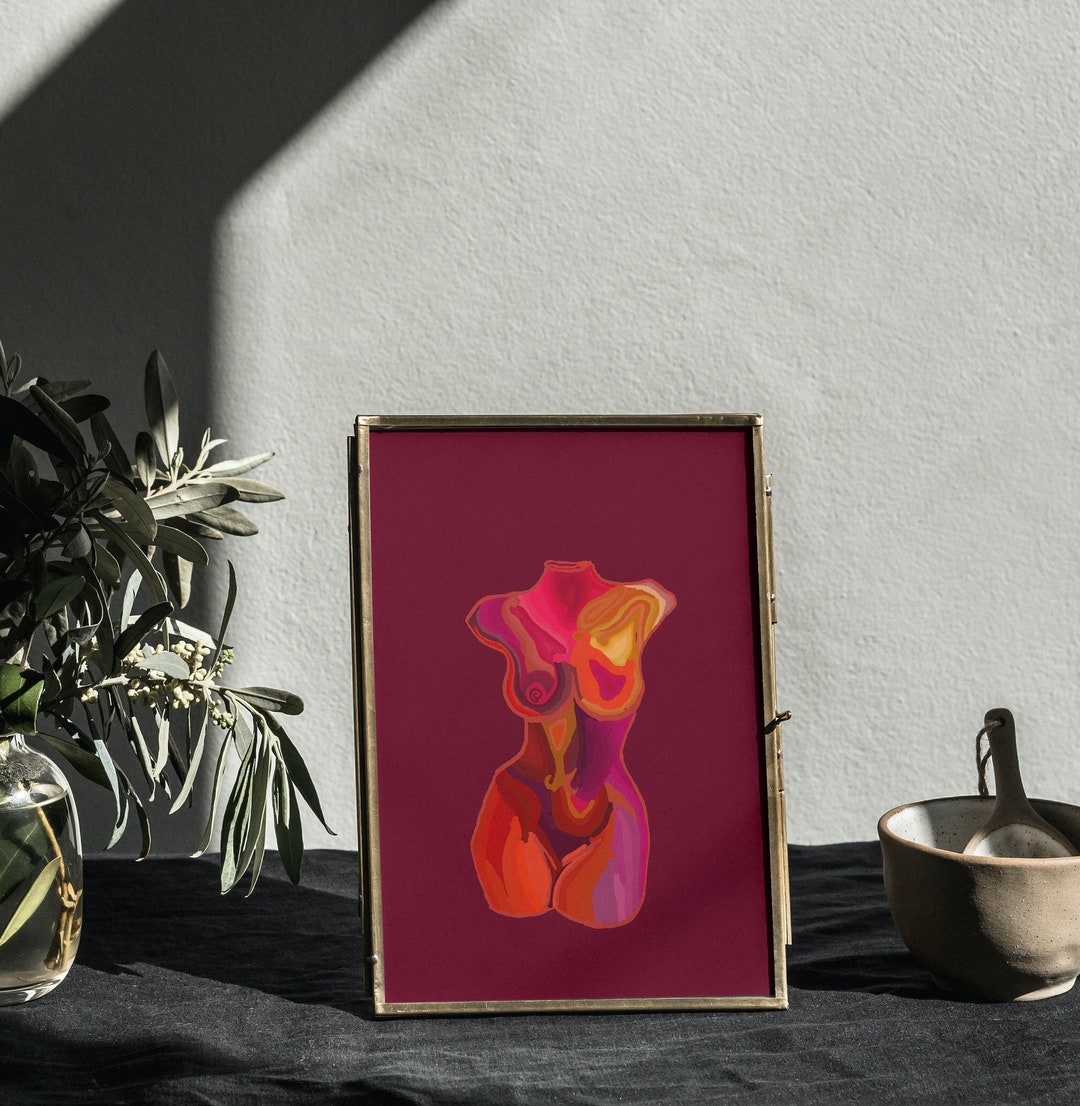 Abstract Female Body Wall Art Print Feminine Modern Art Women ...