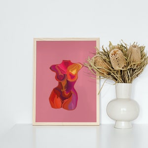 Abstract Female Body Wall Art Print - Feminine Modern Art - Women ...