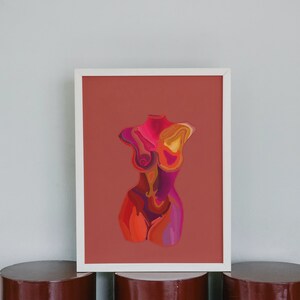 Abstract Female Body Wall Art Print - Feminine Modern Art - Women ...