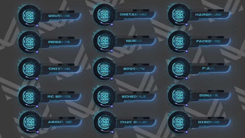 Full Animated Music Stream Package / Panels / Webcam / Facecam | Etsy