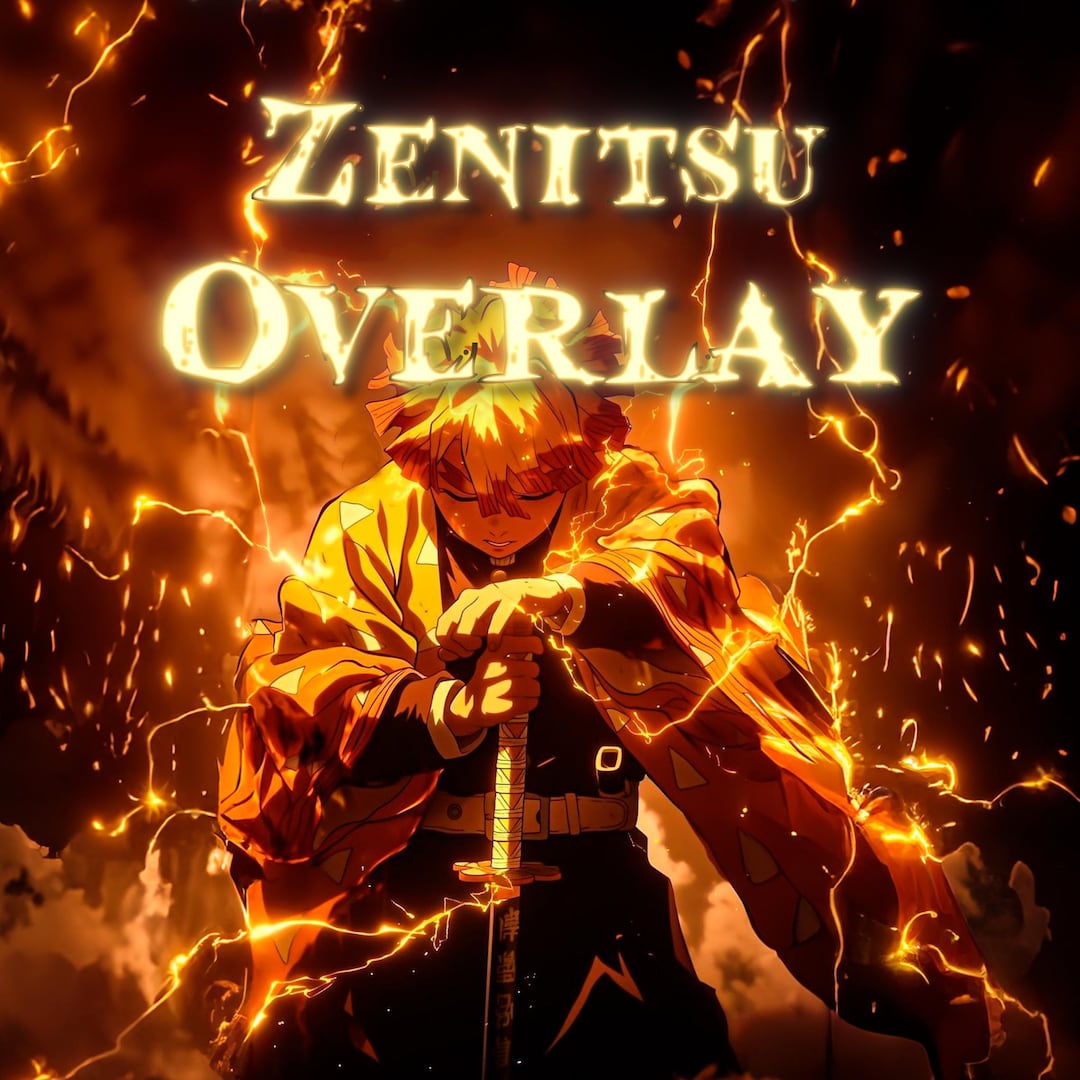 Zenitsu-themed Stream Package for Demon Slayer Fans | Premium Overlay ...