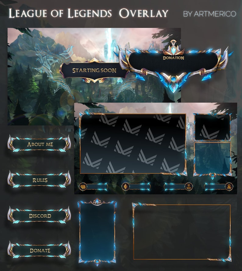 League of Legends Animated Twitch Stream Package: Overlay, Scenes ...