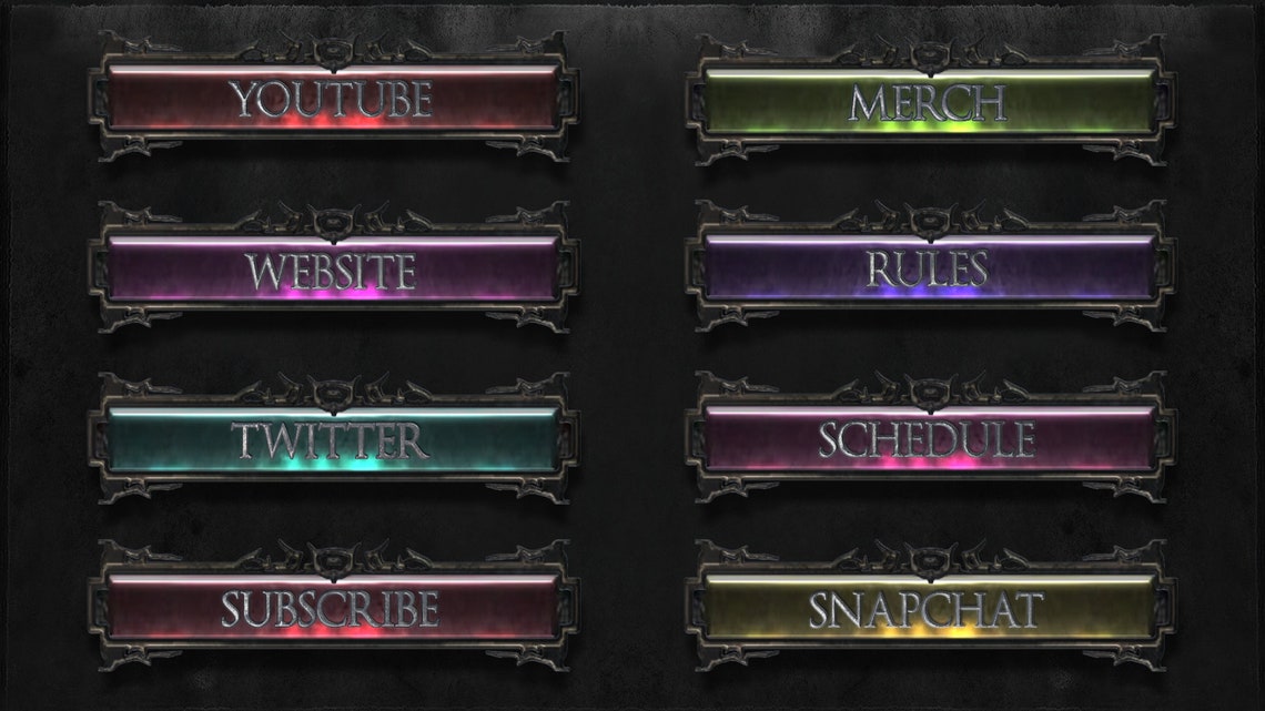 Full Animated Medieval Stream Package / Fire / Magic / Panels | Etsy