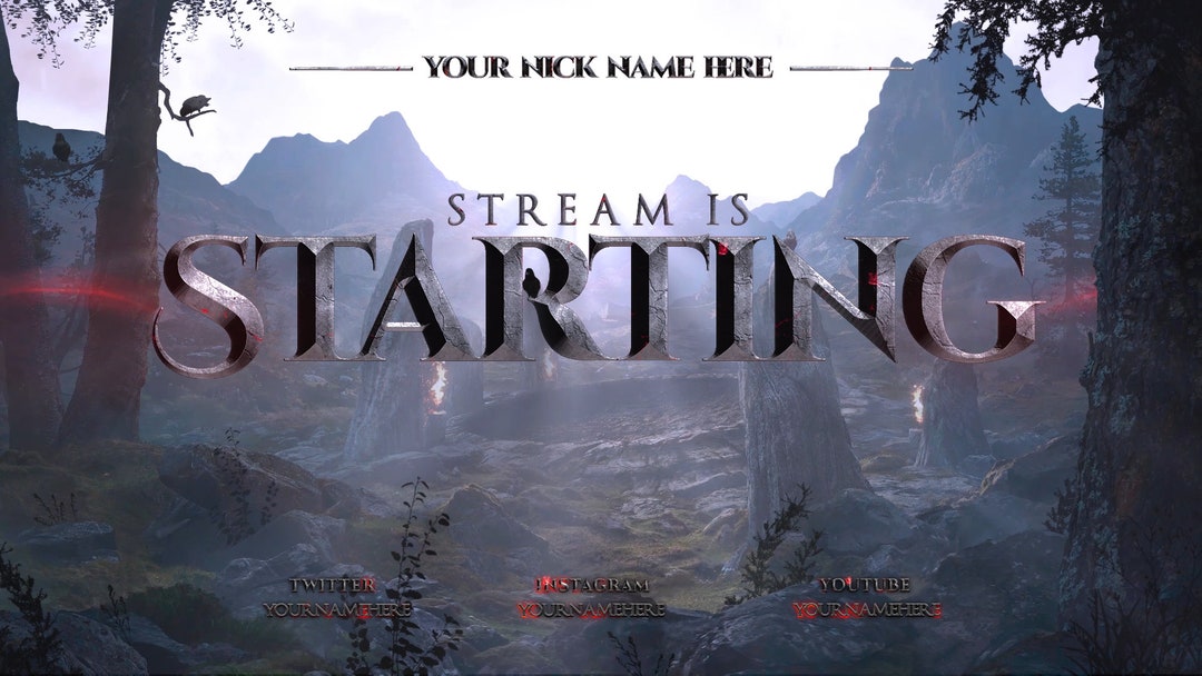 Full Animated Dark Fantasy Stream Screens Overlay Pack | Fantasy | 4X ...