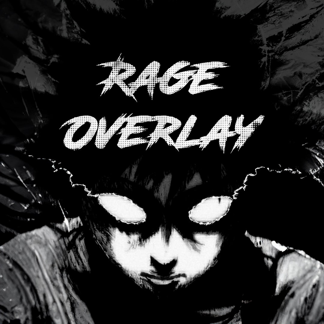Animated Dark Anime Stream Package: Rage Overlay, Screens, Alerts - Etsy UK
