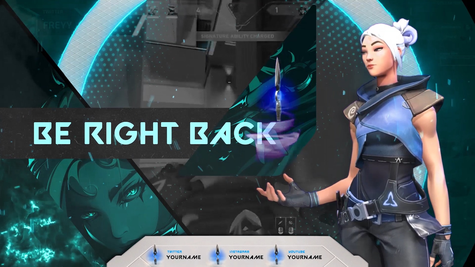 Valorant Jett - Full Animated Twitch Stream Screens Banner Pack | Lase ...