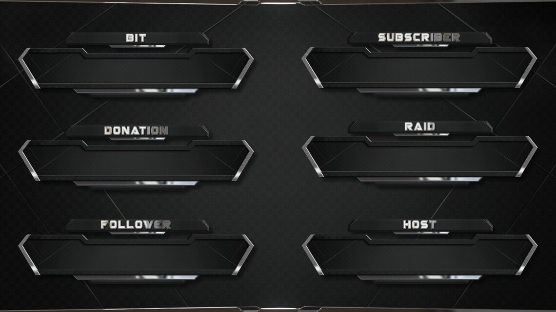 Animeted Alerts Dark and Silver pack With 6 | Etsy