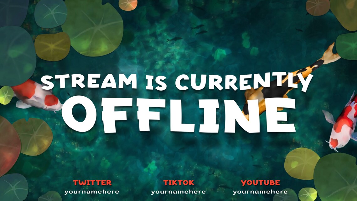 Full Animated Koi Fish Stream Package / Panels / Webcam / - Etsy