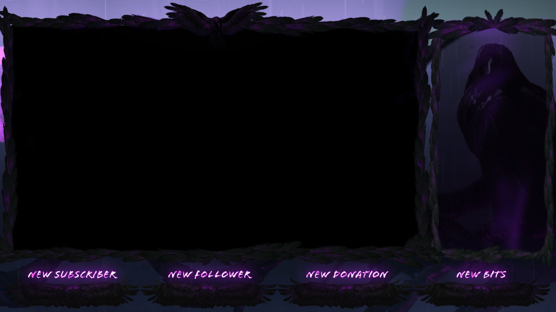 PAQUETE ANIMADO Púrpura / Superposición de cuervos / Inicio / BRB / Finalización / Fuera de ...