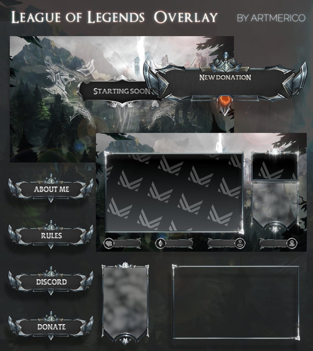 League of Legends Twitch Stream Pack: Animated Screens & Overlays - Etsy