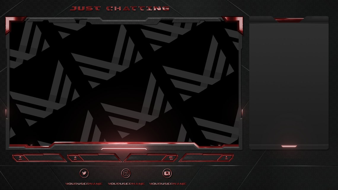 Animated Black and Red Twitch Stream Pack: Overlays, Screens, Panels - Etsy
