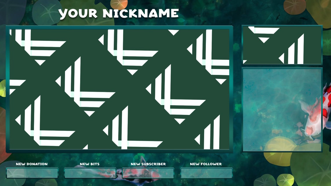 Full Animated Koi Fish Stream Package / Panels / Webcam / - Etsy