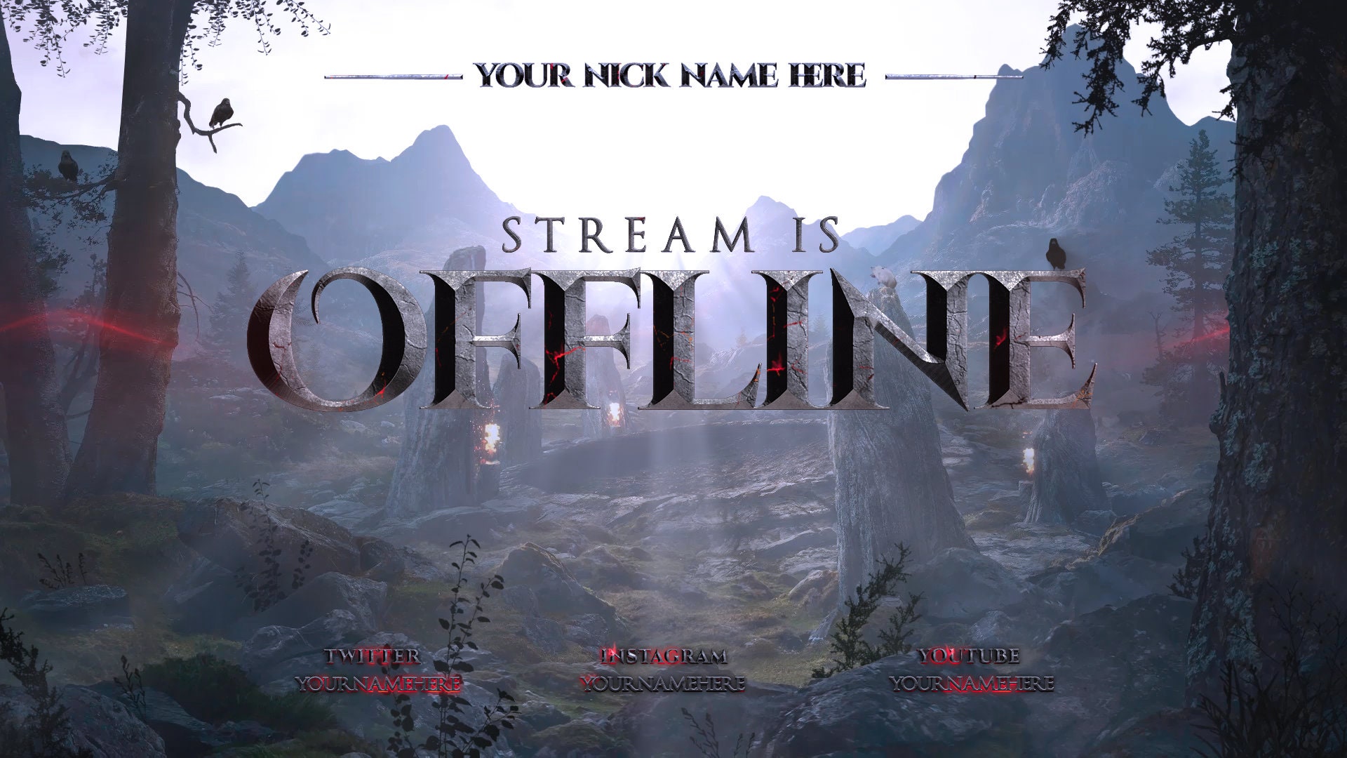Full Animated Dark Fantasy Stream Screens Overlay Pack - Etsy