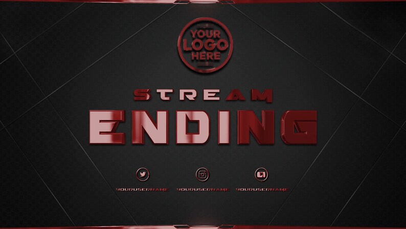 Animated Black and Red Twitch Stream Pack: Overlays, Screens, Panels - Etsy