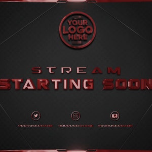 Animated Black and Red Twitch Stream Pack: Overlays, Screens, Panels - Etsy
