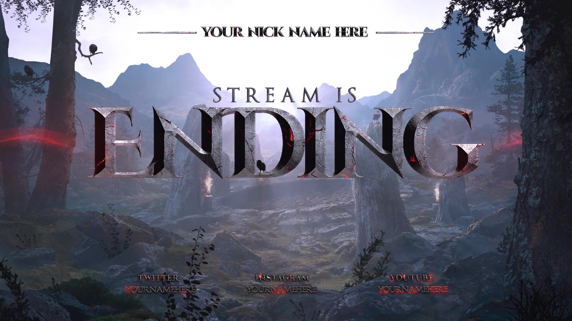 Full Animated Dark Fantasy Stream Screens Overlay Pack - Etsy
