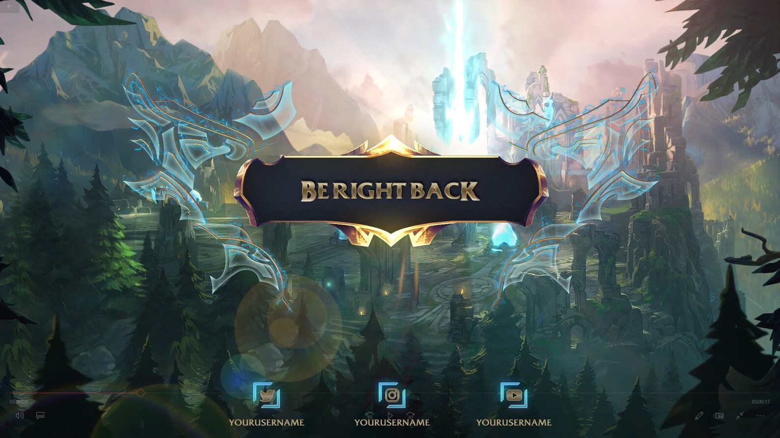 Full Fantasy Animated Twitch Stream Screens Banner Pack Fantasy League ...