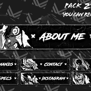 Animated Dark Anime Stream Package: Rage Overlay, Screens, Alerts - Etsy