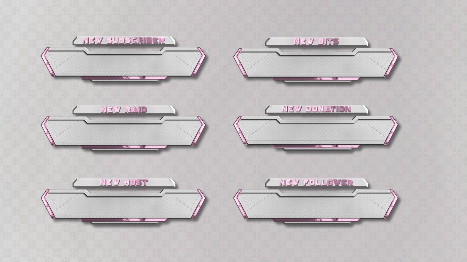 Pink and White Full Clean Animated Stream Package / Panels / | Etsy
