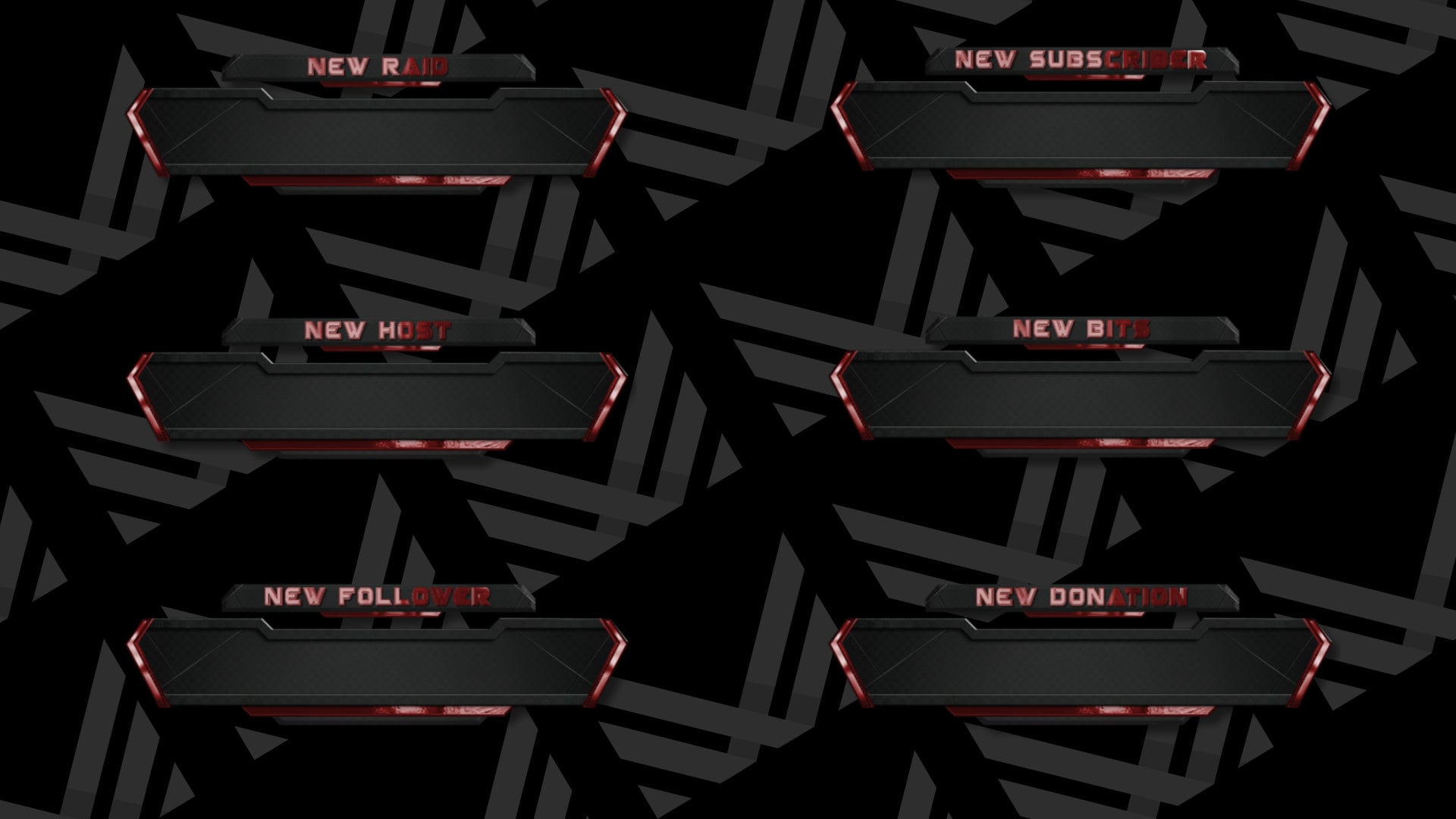 Animated Black and Red Twitch Stream Pack: Overlays, Screens, Panels - Etsy