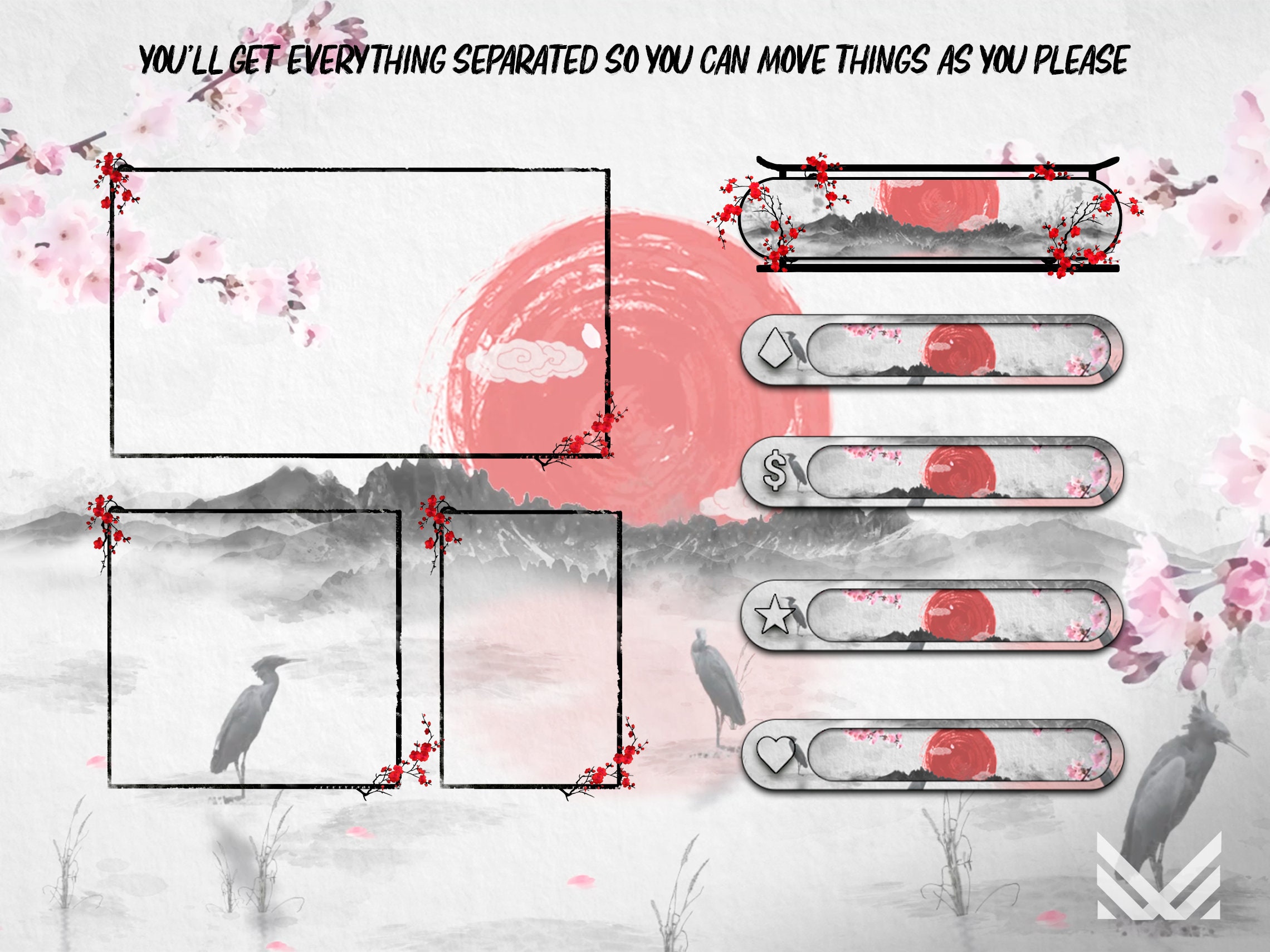 Full Animated Japonese Overlay Sakura Cherry Blossom - Etsy Australia