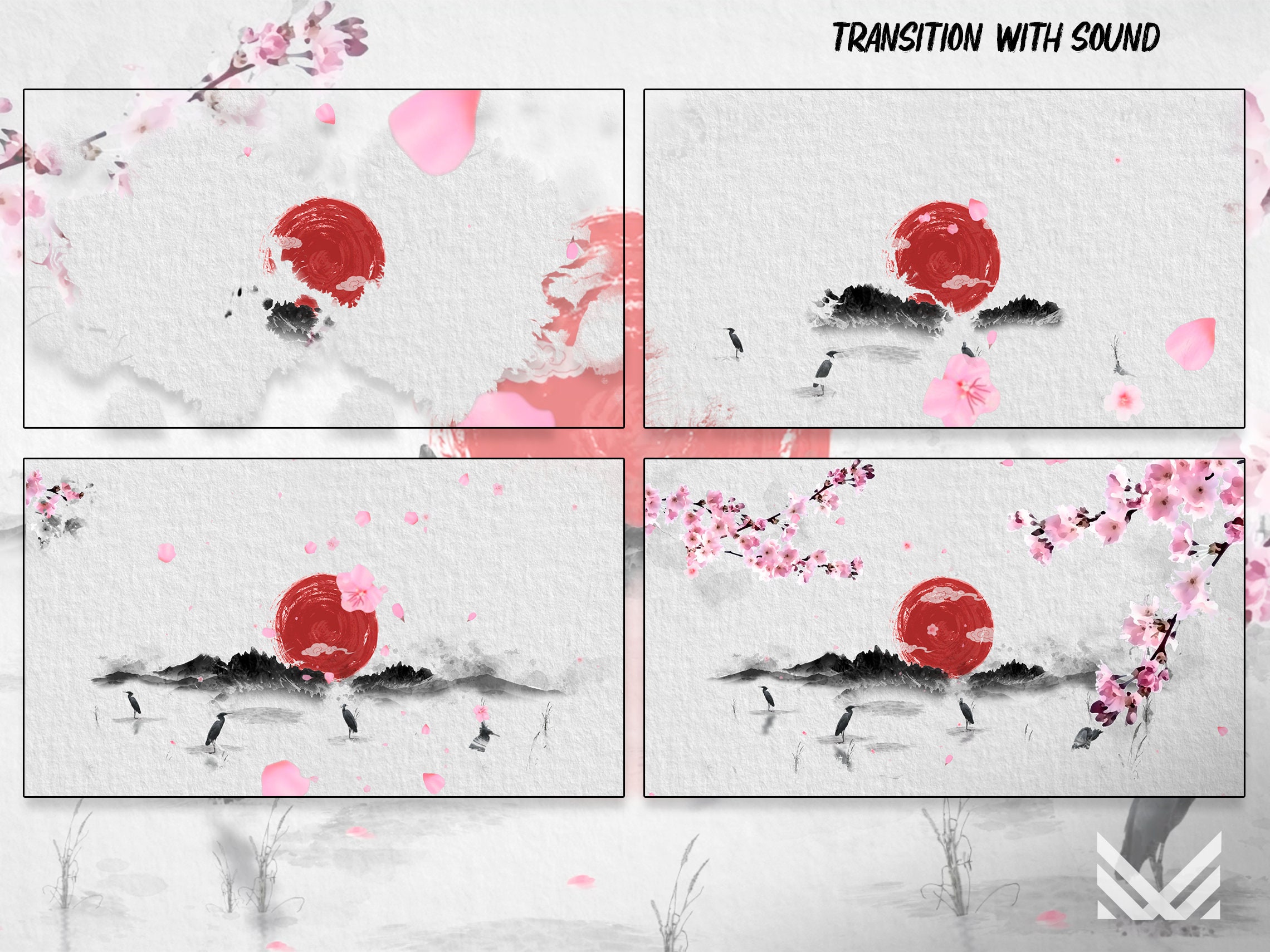 Full Animated Japonese Overlay Sakura Cherry Blossom - Etsy Australia