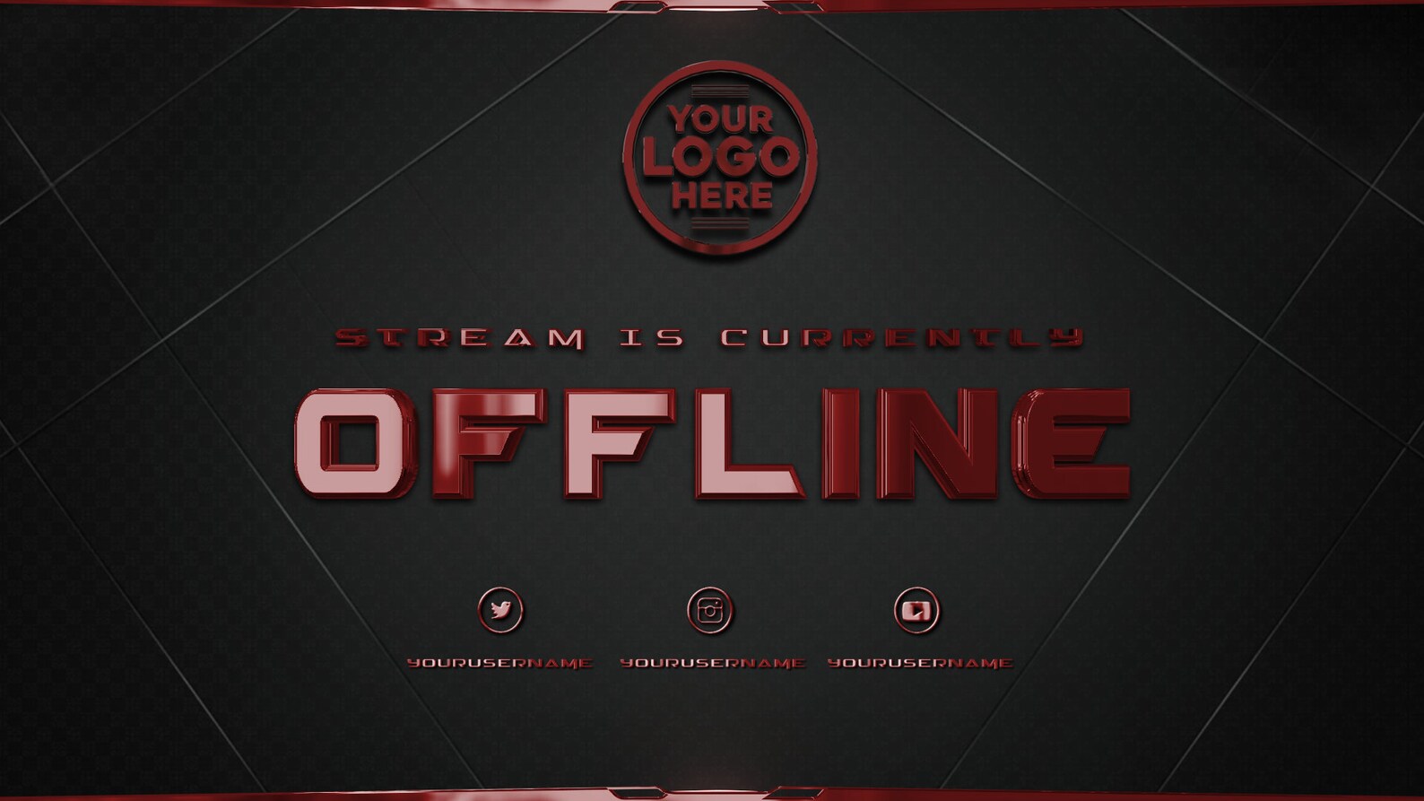 Animated Black and Red Twitch Stream Pack: Overlays, Screens, Panels - Etsy