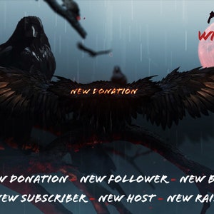 ANIMATED PACKAGE | Crow Overlay | Starting | BRB | Ending | Offline ...