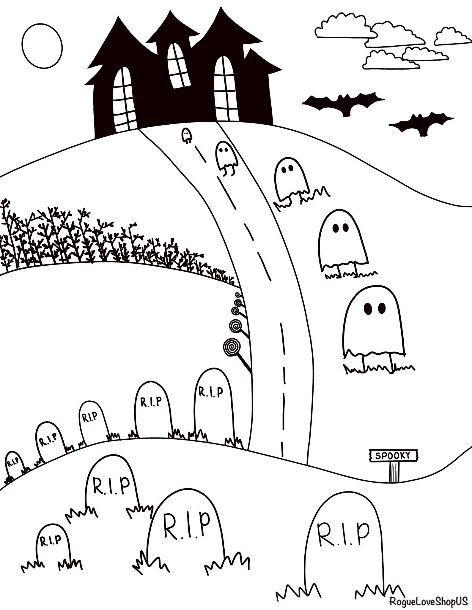 Halloween Coloring Pages | Kids & Adults | Printable Sheets | Instant ...