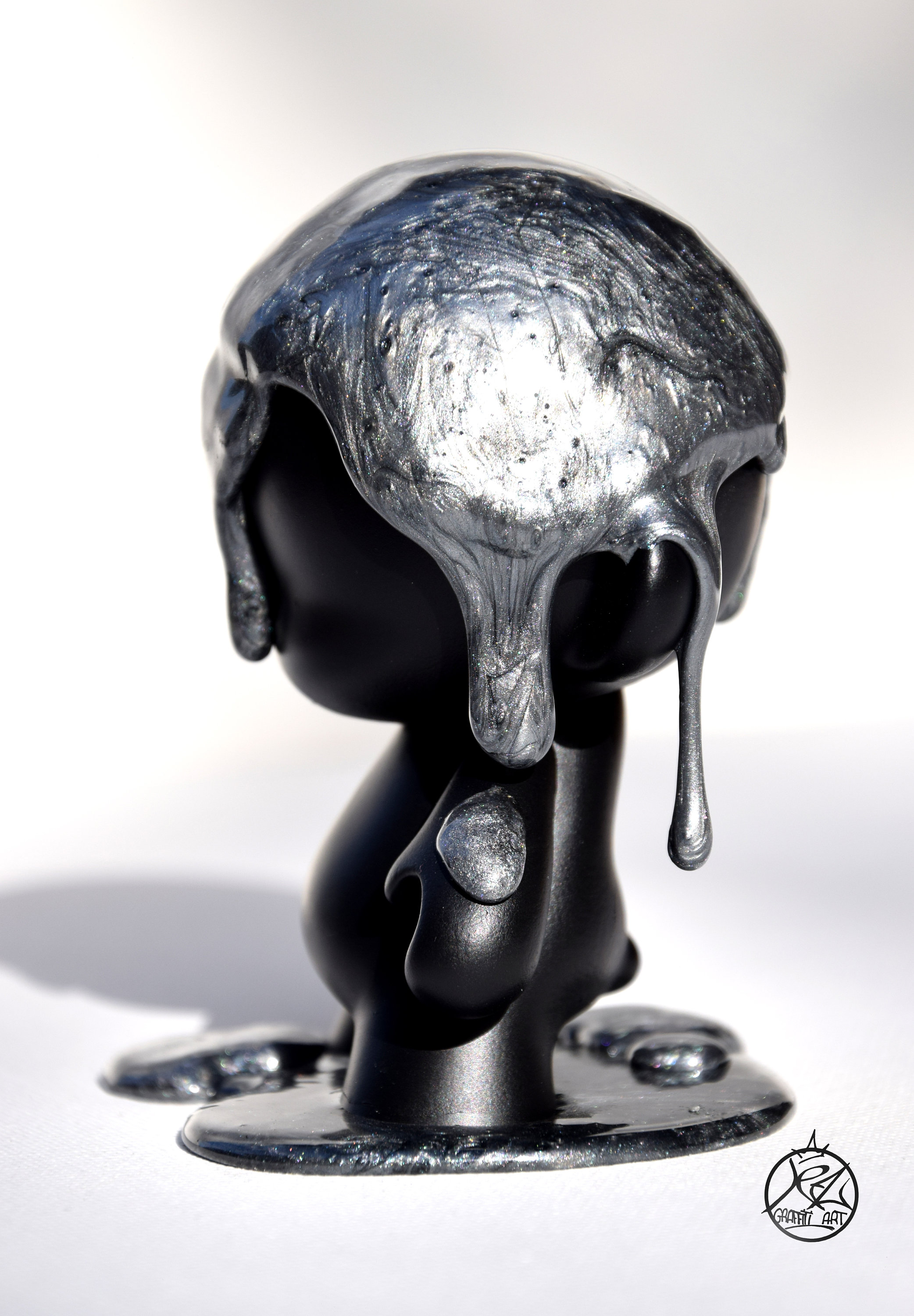 Munny Kidrobot Custom, Graffiti, Silver, Artoys. - Etsy