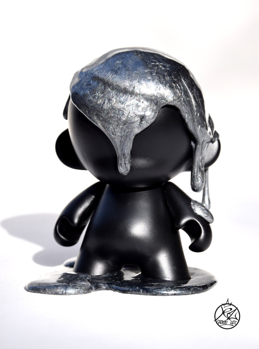 Munny Kidrobot Custom, Graffiti, Silver, Artoys. - Etsy