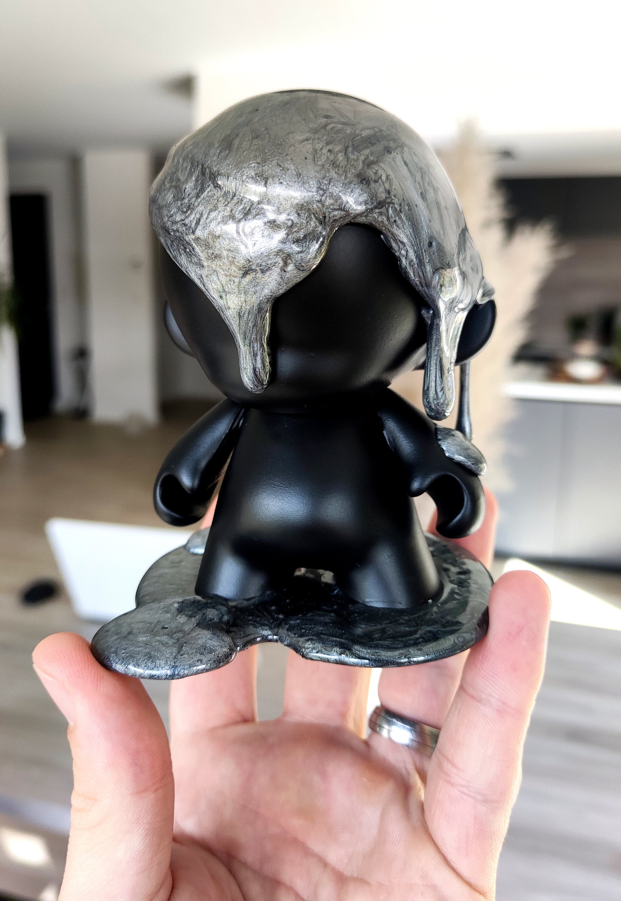 Munny Kidrobot Custom, Graffiti, Silver, Artoys. - Etsy