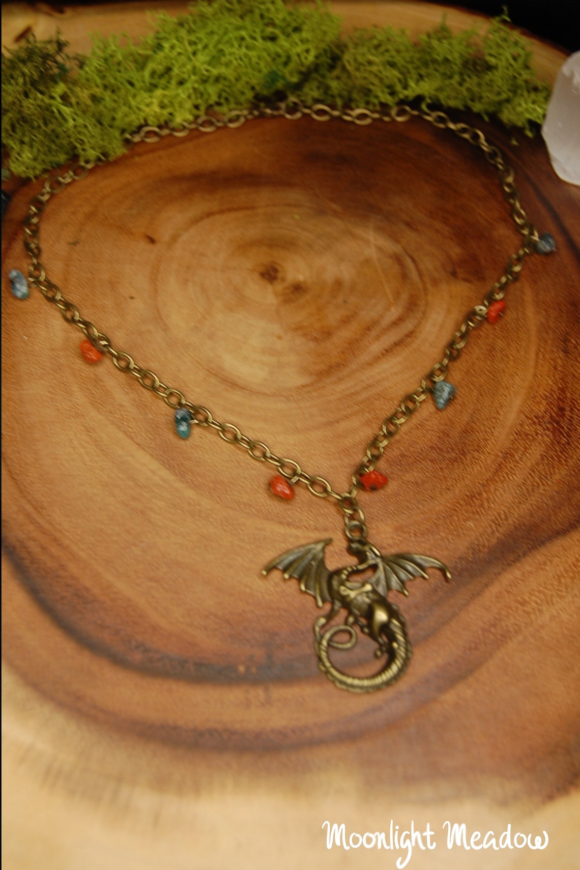Dragon Necklace Crystal Dragon Core Necklace - Etsy