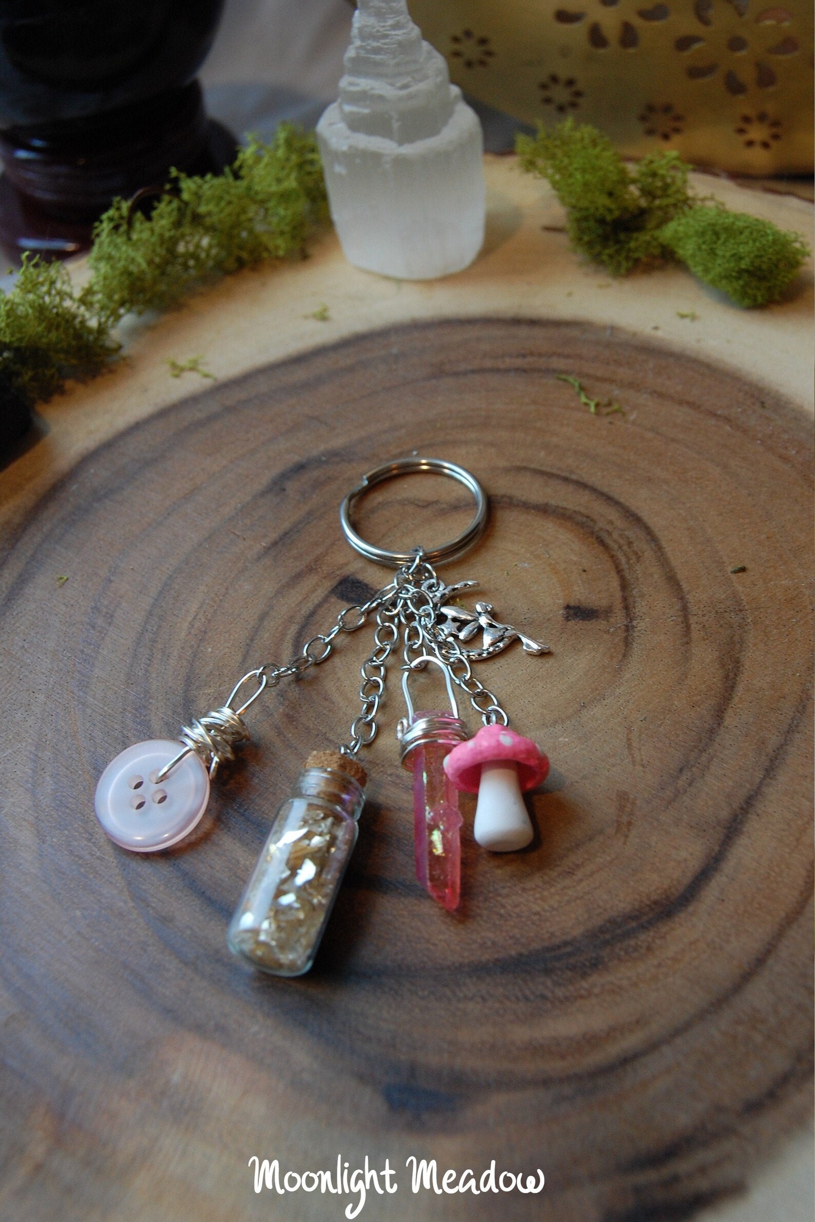 Pink Fairy Keychain Soft Cottagecore Keychain - Etsy