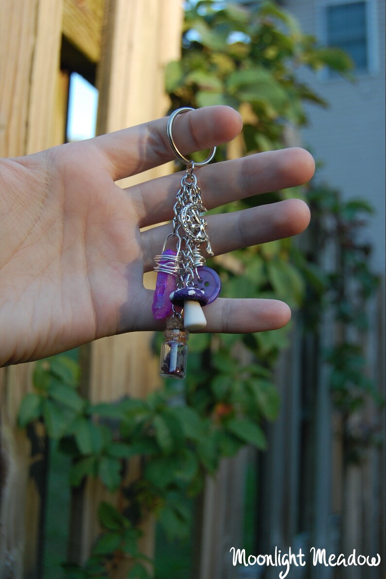 Purple Fairy Keychain Cottagecore Keychain - Etsy