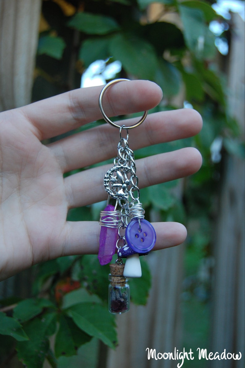 Purple Fairy Keychain Cottagecore Keychain - Etsy