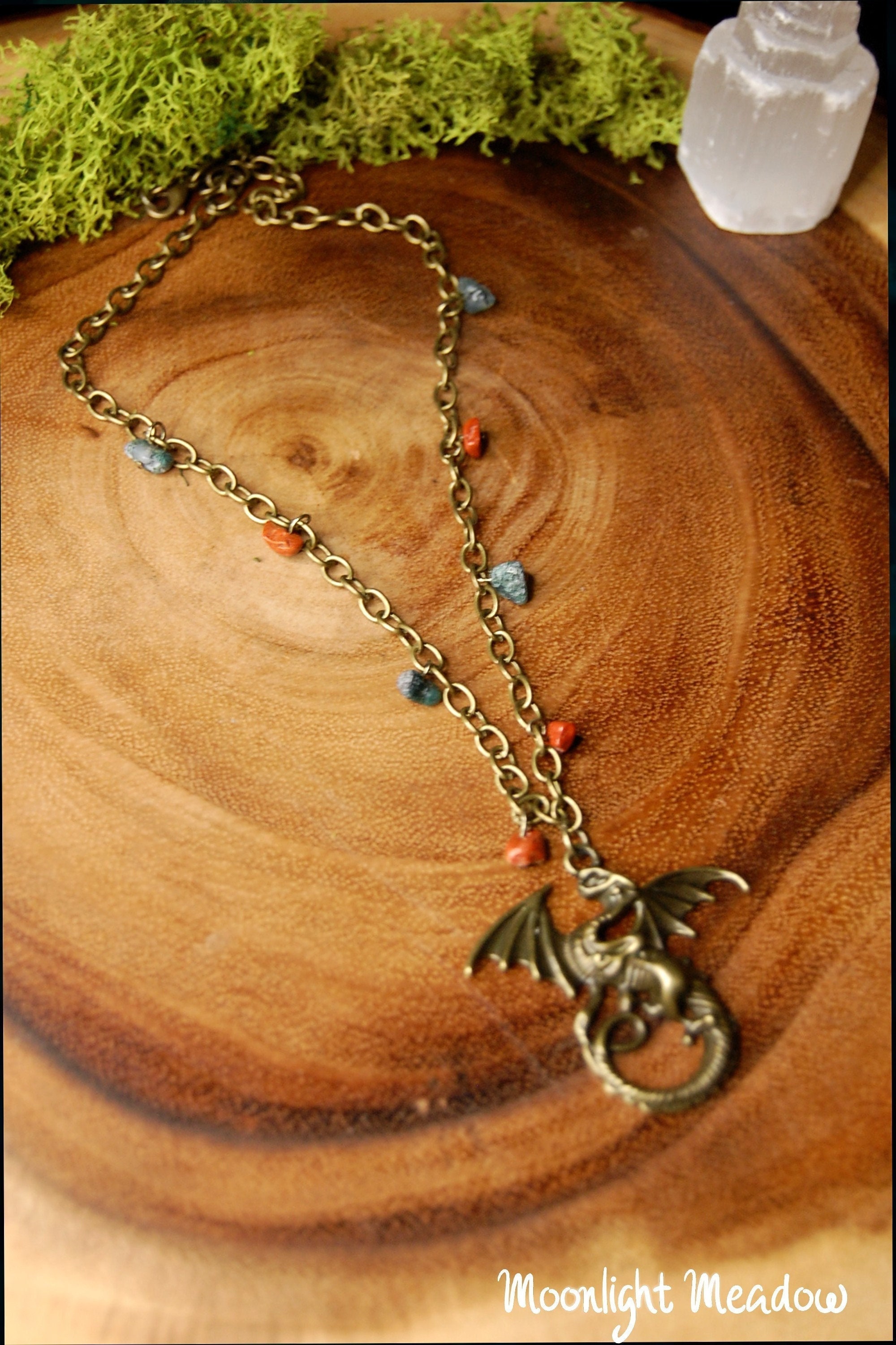 Dragon Necklace Crystal Dragon Core Necklace - Etsy