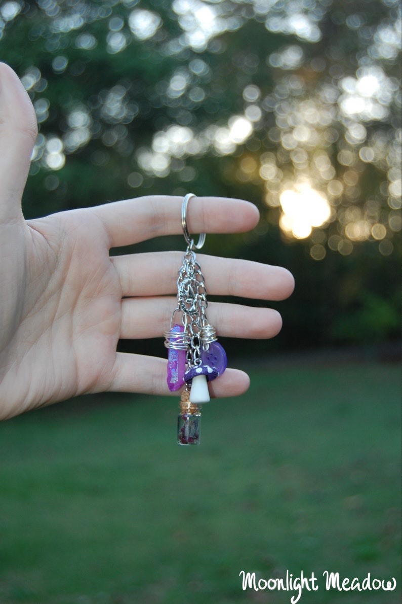 Purple Fairy Keychain Cottagecore Keychain - Etsy