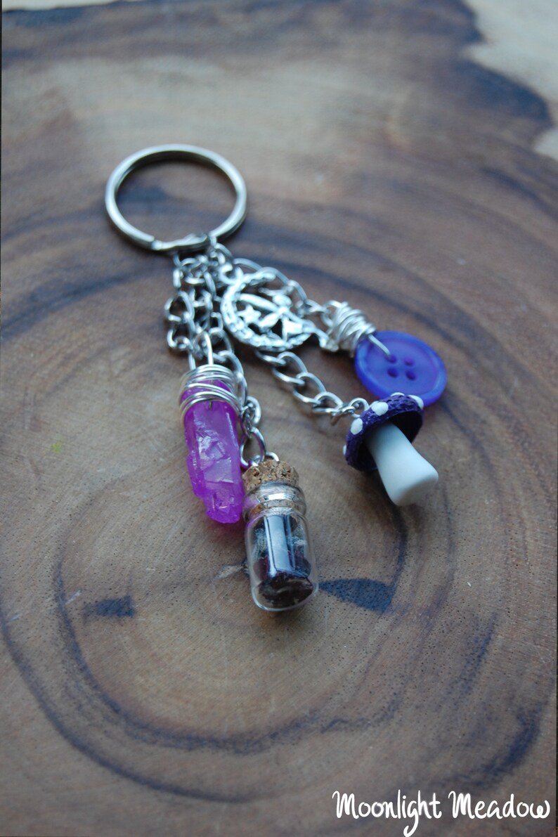 Purple Fairy Keychain Cottagecore Keychain - Etsy