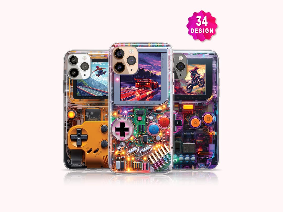 80s Retro Gameboy Magsafe Phone Case, Console Case: iPhone 17/16/15 Pro ...