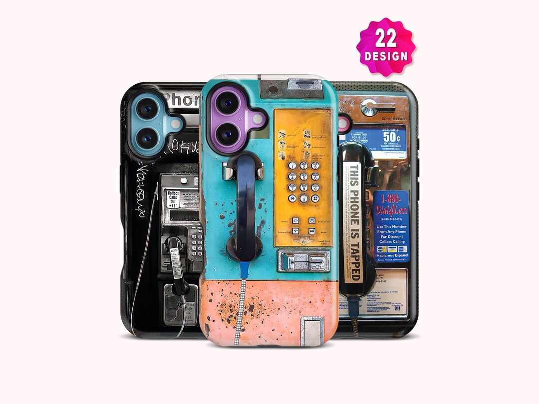 Retro Payphone iPhone 17 16 15 Pro Magsafe Case: 80s 90s Nostalgia ...