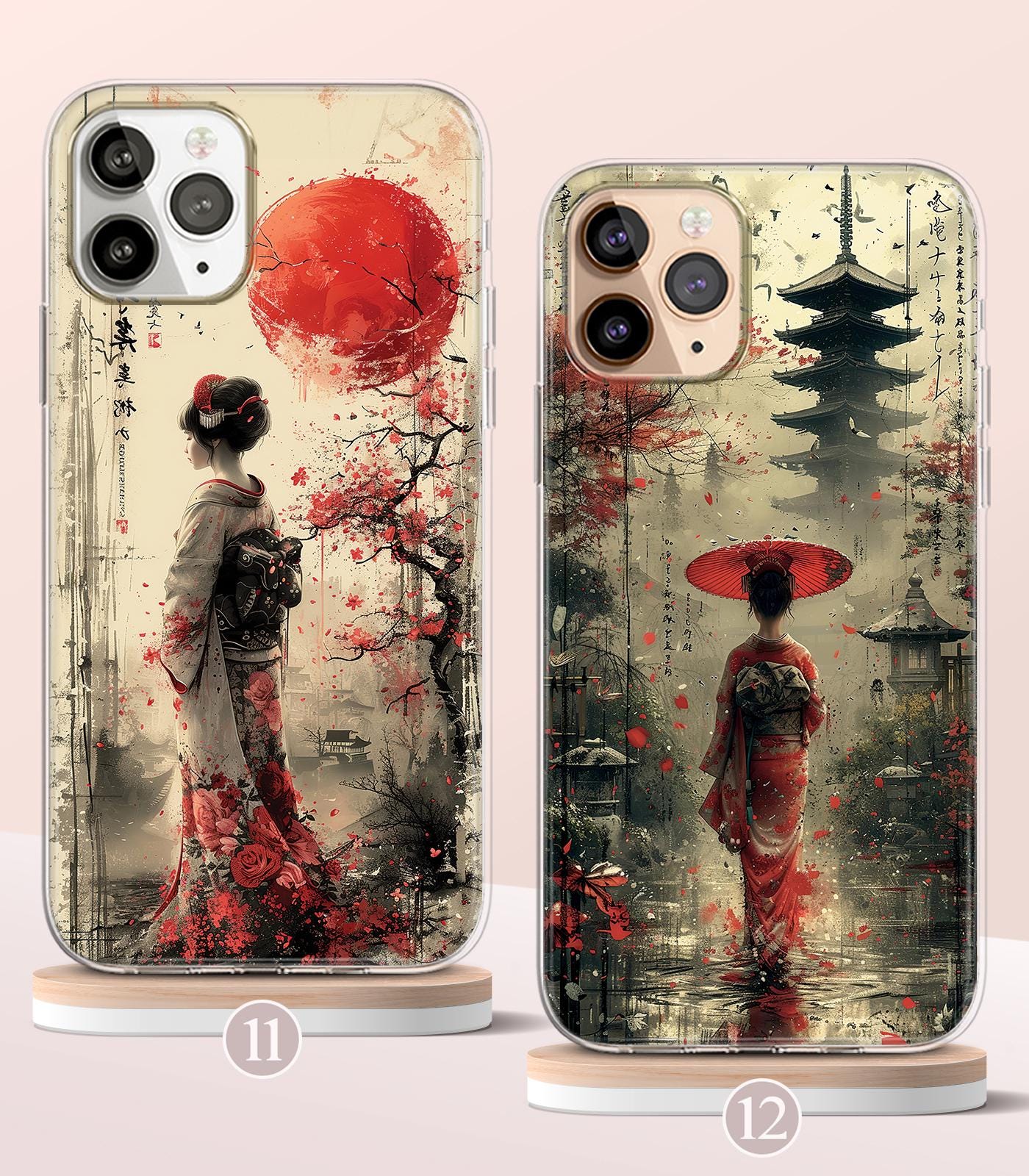 Retro Japanese Art Aesthetic Magsafe Phone Case, Japanese Geisha ...