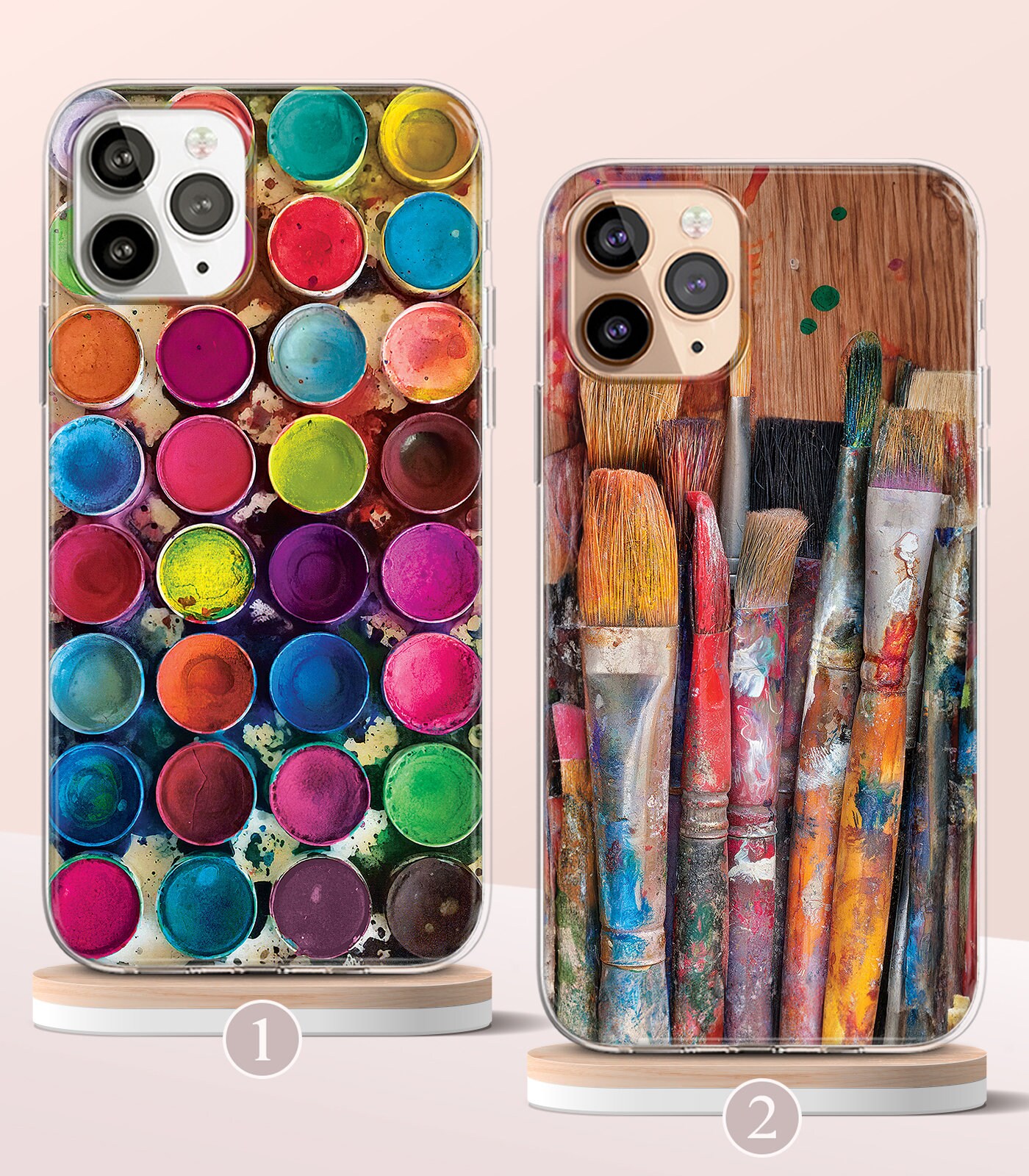 Watercolor Paint Palette Magsafe Phone Case, Gift for Artist, Painted ...