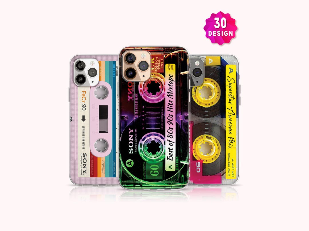 Retro Mixtape Custom Cassette Tape Phone Case, Y2K iPhone Case, 80s ...