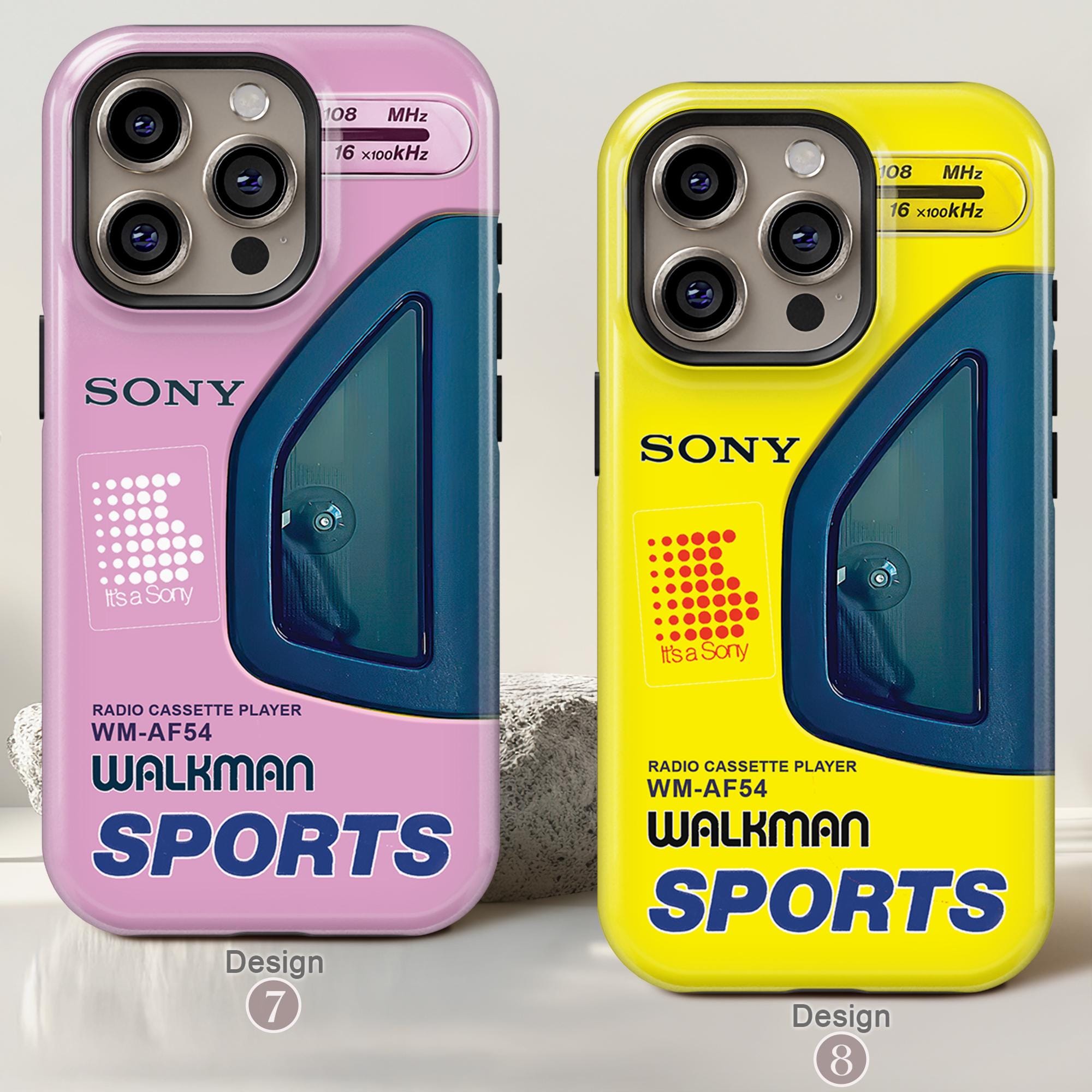 Retro Walkman iPhone 17 16 15 Pro Case, 90s 80s Nostalgia Pink ...